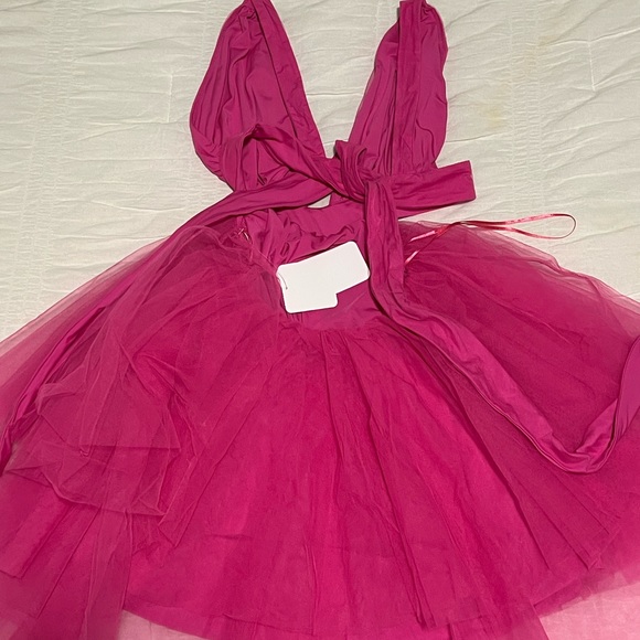 Kikiriki | Dresses | New Fuschia Backless Mini Tutu Dress | Poshmark